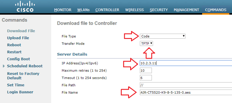 How To Upgrade Cisco 5520 Wlc And 3802 Ap Software Networkproguide